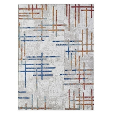 Luxe Weavers Modern Abstract Gray 8x10 Area Rug Stain Resistant Carpet ...