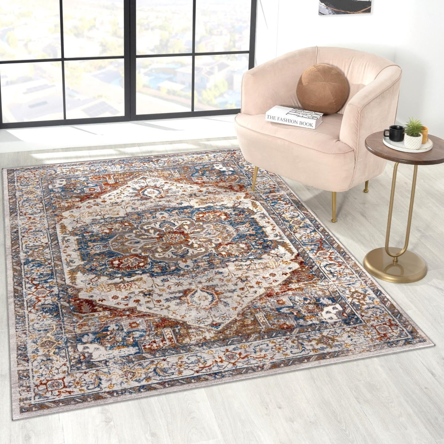 Luxe Weavers Moroccan Floral Multicolor 8x10 Boho Dining Room Area Rug ...
