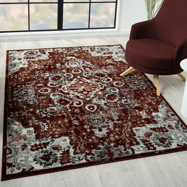 Luxe Weavers Modern Abstract Gray 4x5 Area Rug, Living Room Carpet ...