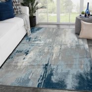 Luxe Weavers Marble Swirl Collection Gray Abstract Area Rug 5x7 ...