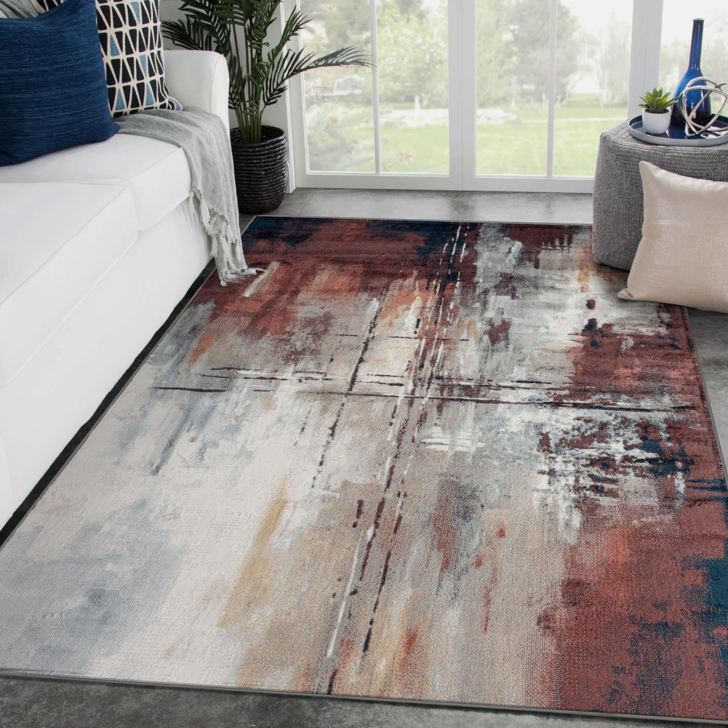 Luxe Weavers Olimpia Modern Artistic Terra 8x10 Abstract Area Rug ...