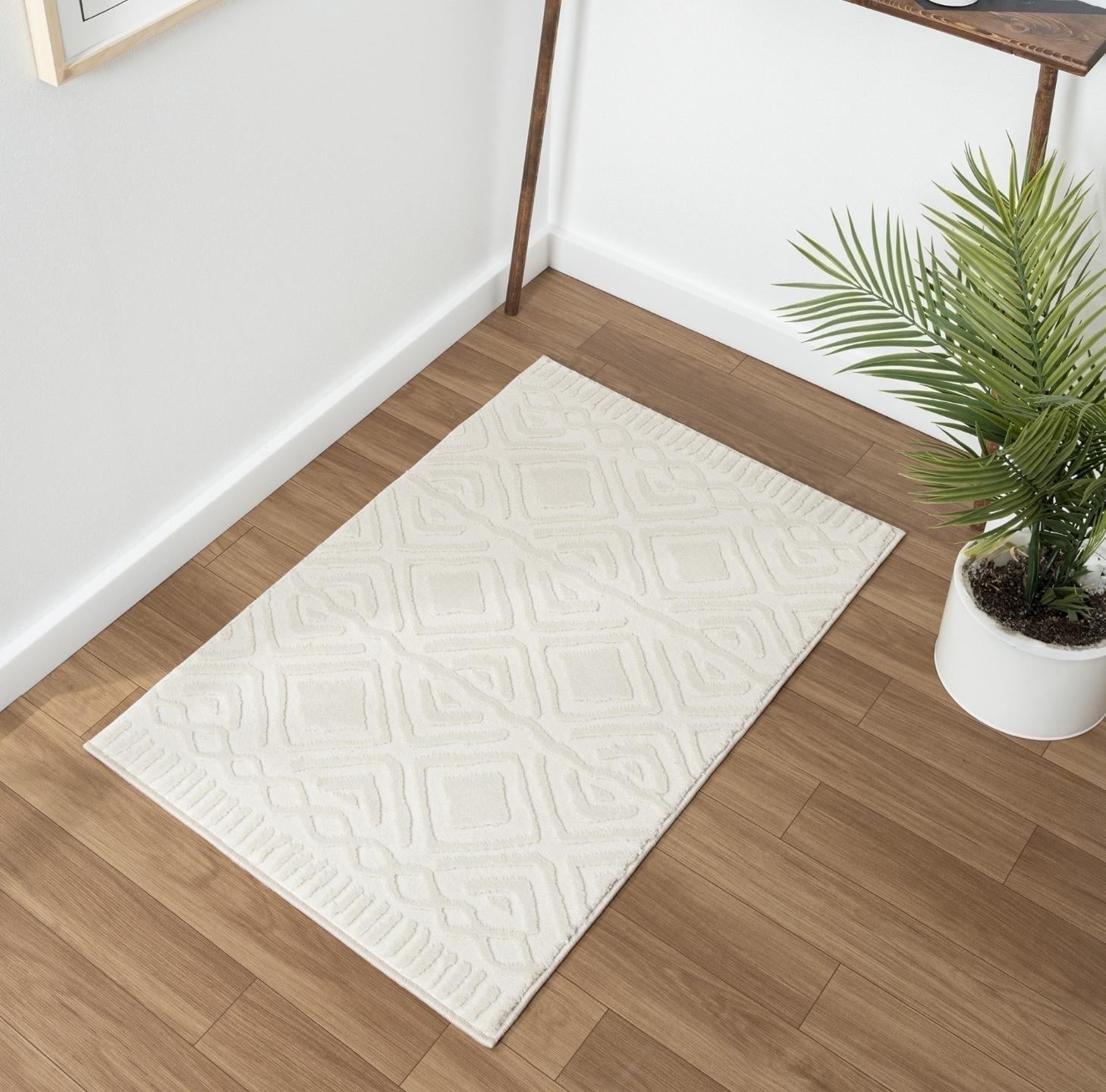 Luxe Weavers Moroccan Diamond Cream 2x3 Area Rug for Living Rooms ...