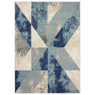 Luxe Weavers Abstract Brushstrokes Area Rug Red 8x10, Soft Accent ...