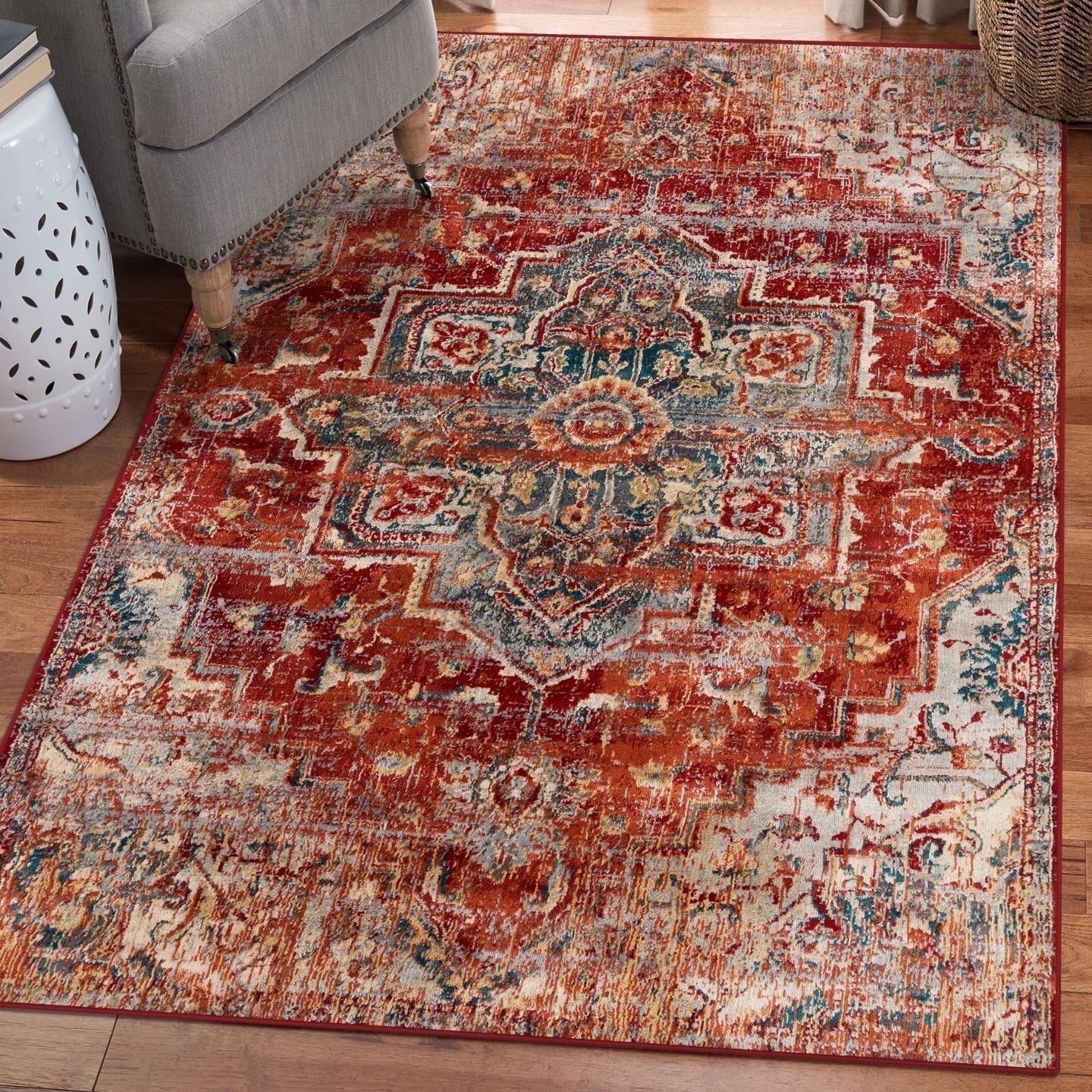Luxe Weavers 8x10 Traditional Vintage Oriental Red Area Rug - Walmart.com