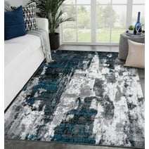 Luxe Weavers Modern Abstract Area Rug - Turquoise 5x7 - Walmart.com