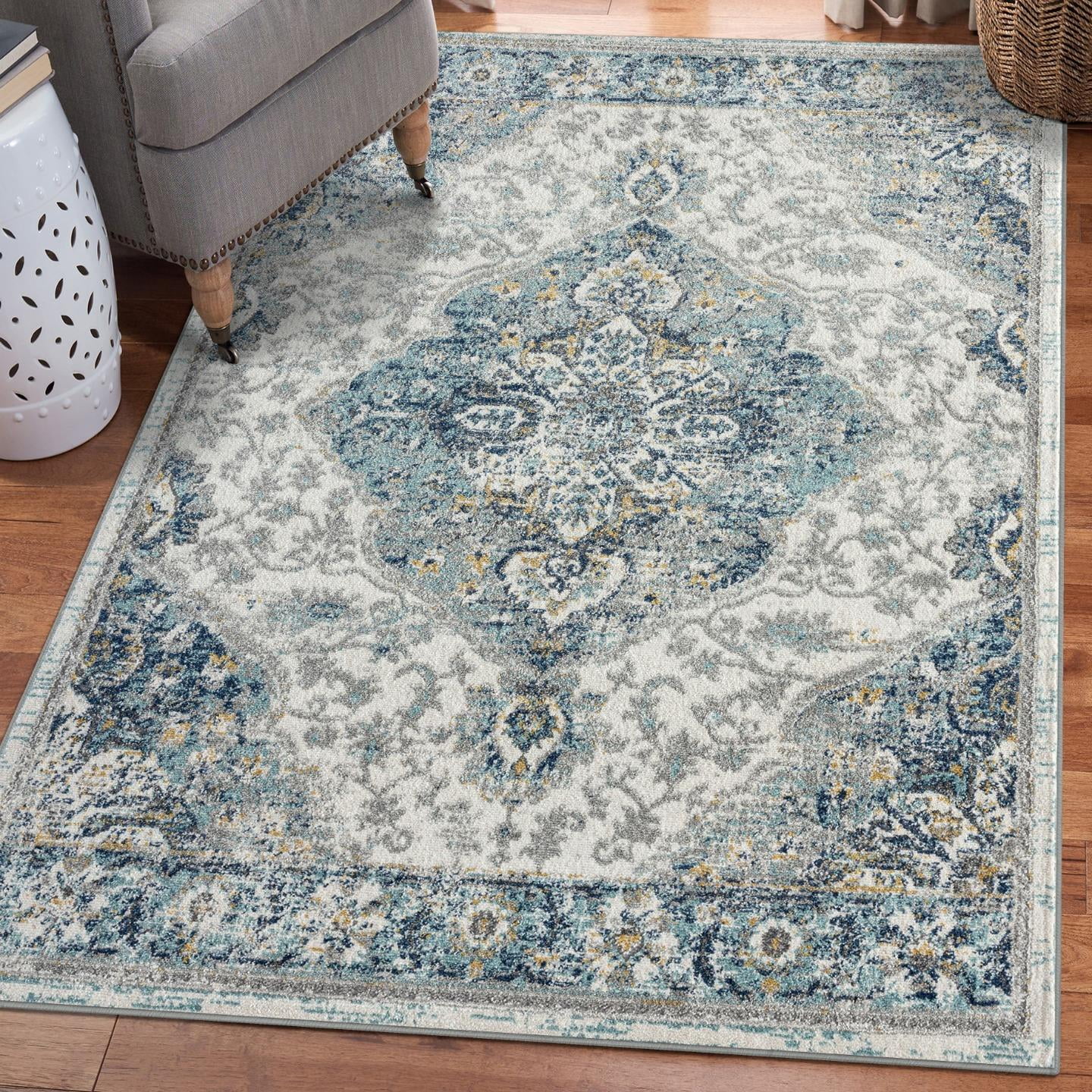 Luxe Weavers Vintage Oriental Ivory 9x12 Area Rug for Living Room ...