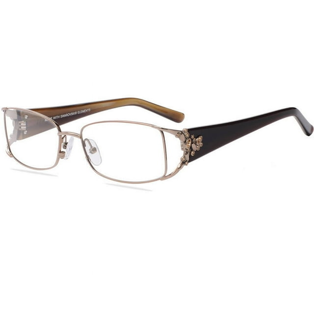 Luxe Women's Rectangular Eyeglasses, WLO317, Brown, 53-17-135 - Walmart.com