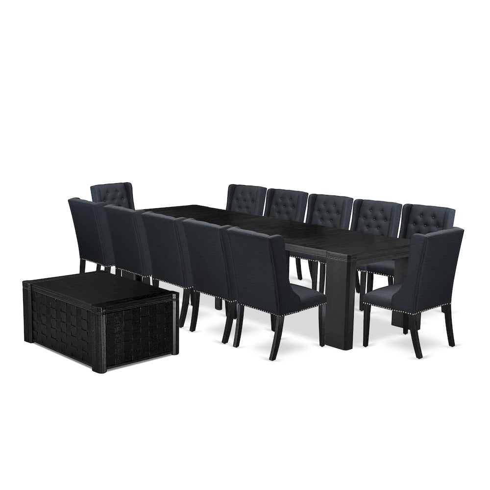 Luxe by East West Furniture 14-piece Dining Room Table Set a ...