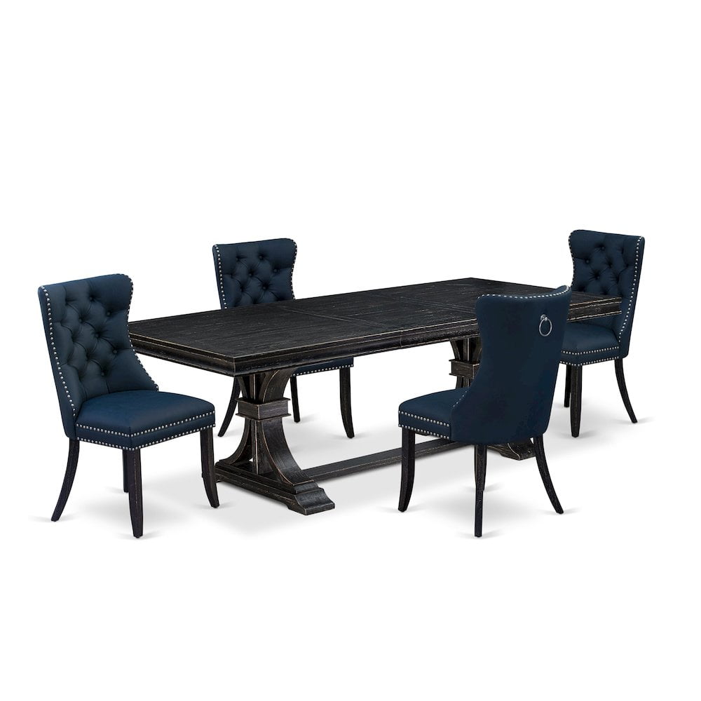 Luxe by East West Furniture 5 piece dining table set a dinner table and ...