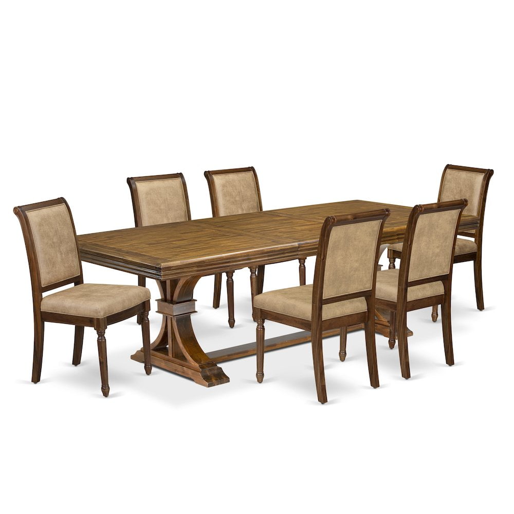 Luxe by East West Furniture 7 piece Kitchen Table Set a Modern Dining ...