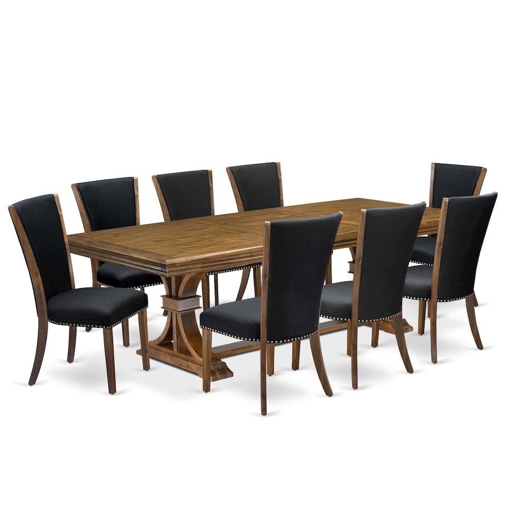 Luxe by East West Furniture 9 piece Dining Room Set of a Kitchen Table ...
