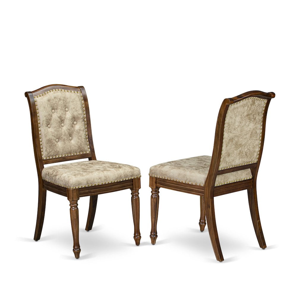 Luxe by East West Furniture Upholstered Dining Chairs Set of 2 ...