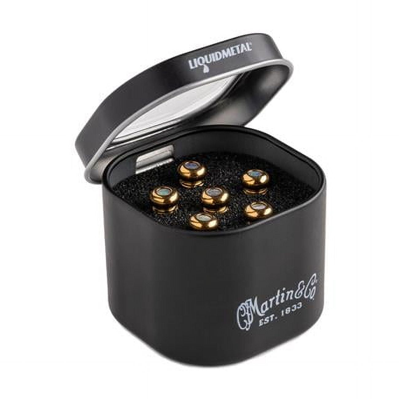 Martin 18APP14 Luxe Liquidmetal Bridge Pins - Gold with Pearl Inlay ...