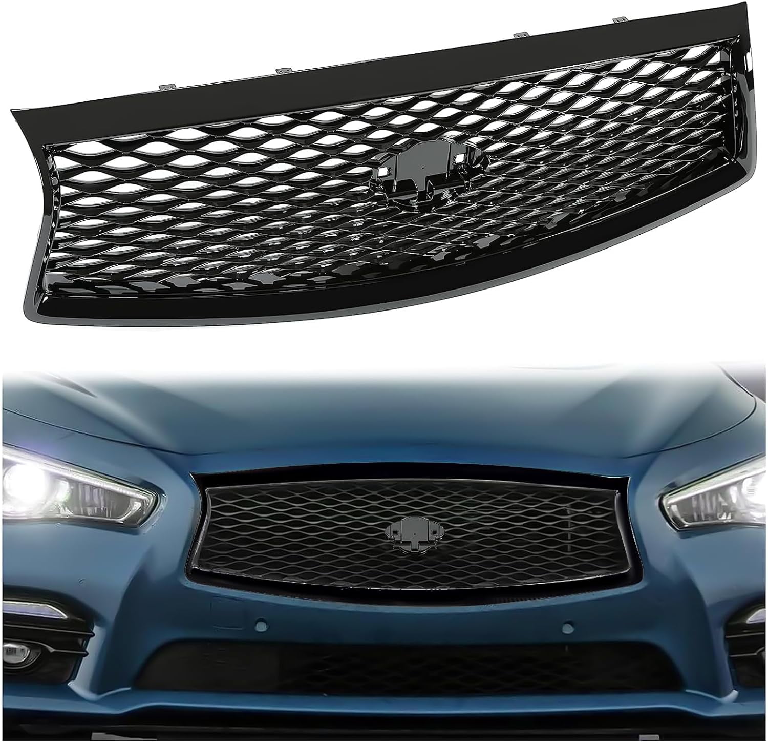 LuxeHome Front Bumper Grill Compatible With 2014-2017 Infiniti Q50 All ...