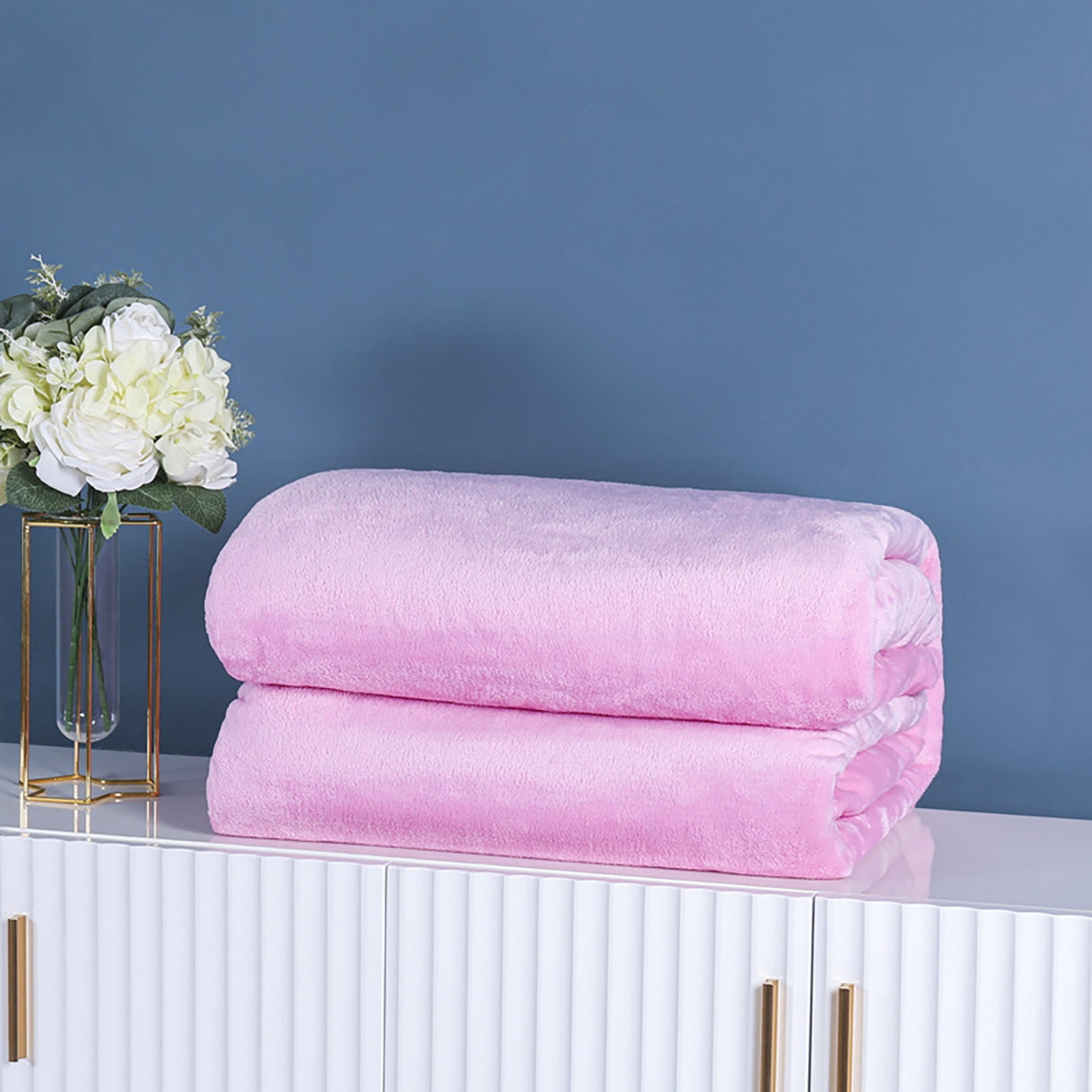 LuxeLiving Fleece Blanket, Super Soft Warm Solid Throw Rug, 100X120cm, Versatile, Exquisite ...