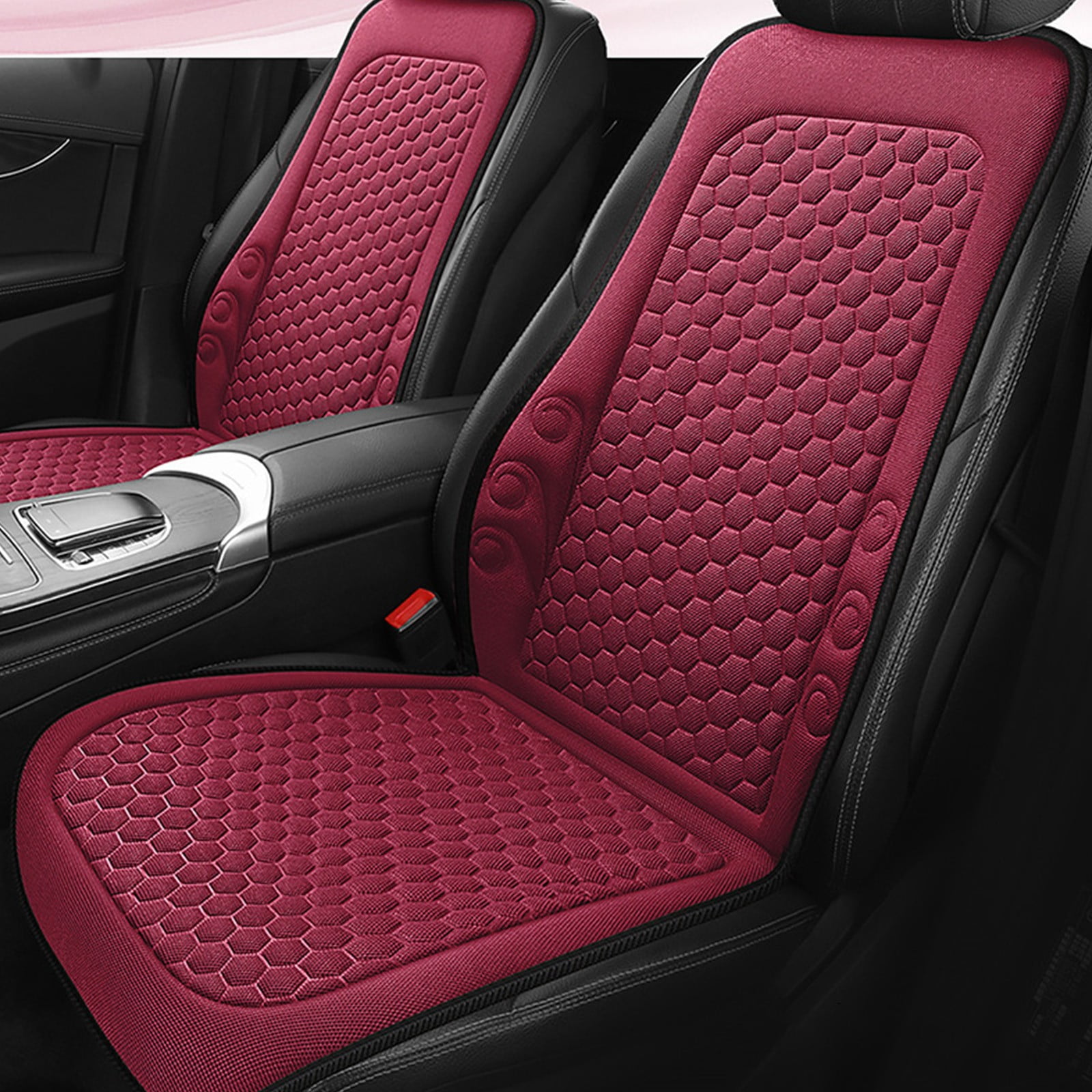 LuxeLiving Integrated Car Seat Cushion with Backrest, Ventilated Summer ...