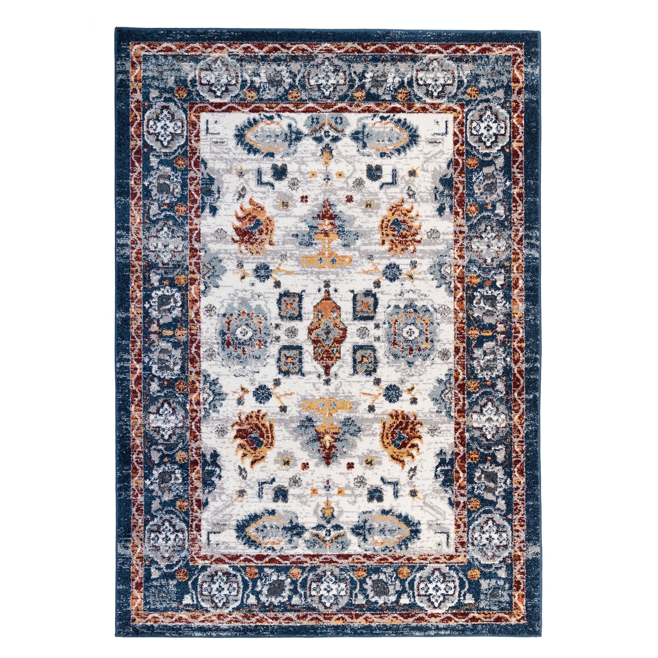 Luxee Designs Alexandria Collection Xyryl Blue Floral Runner Rug 2' x 6 ...