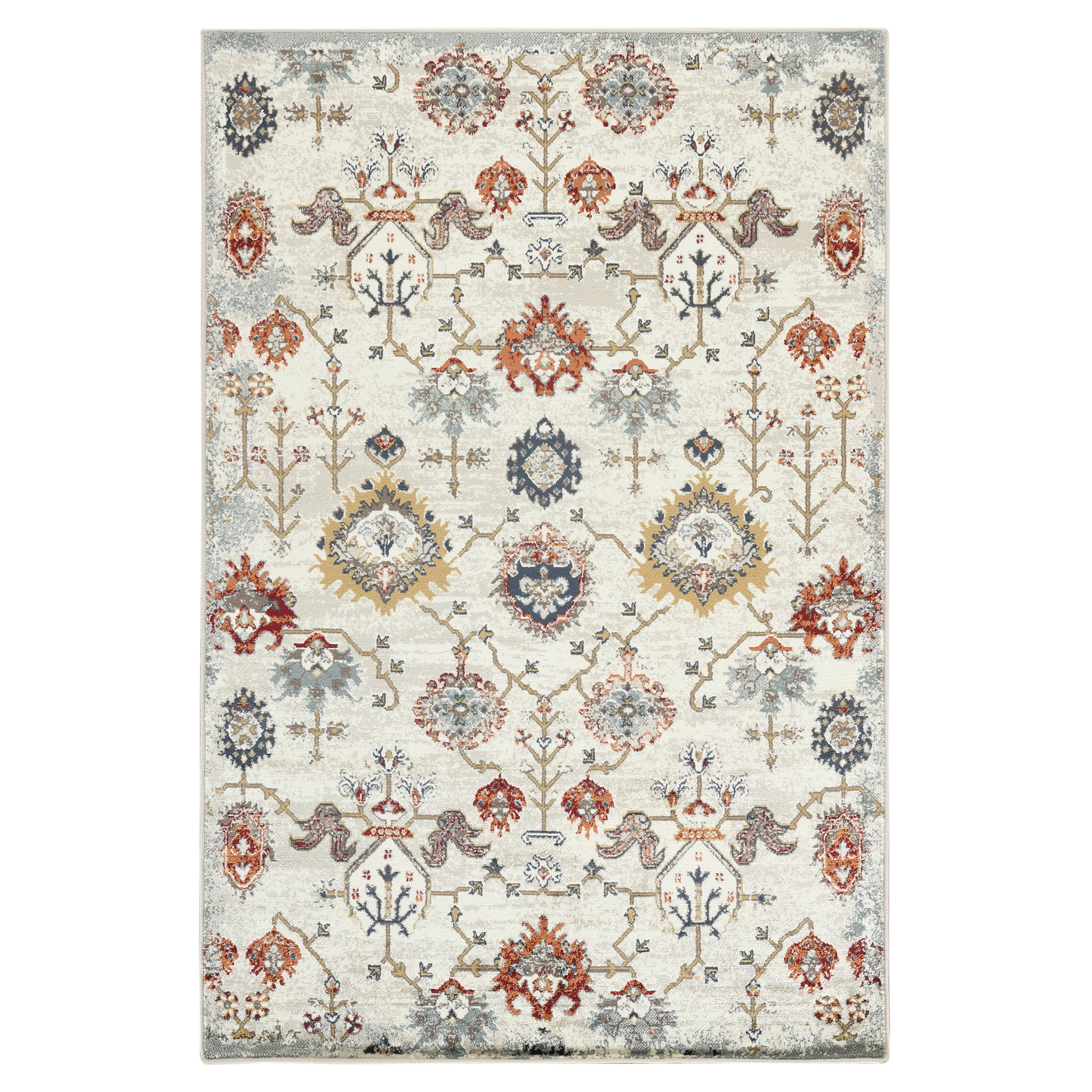 Luxee Designs Allure 5x7 Area Rug, Low Pile Oriental Rugs for Living Room, Bedroom, Kitchen ...