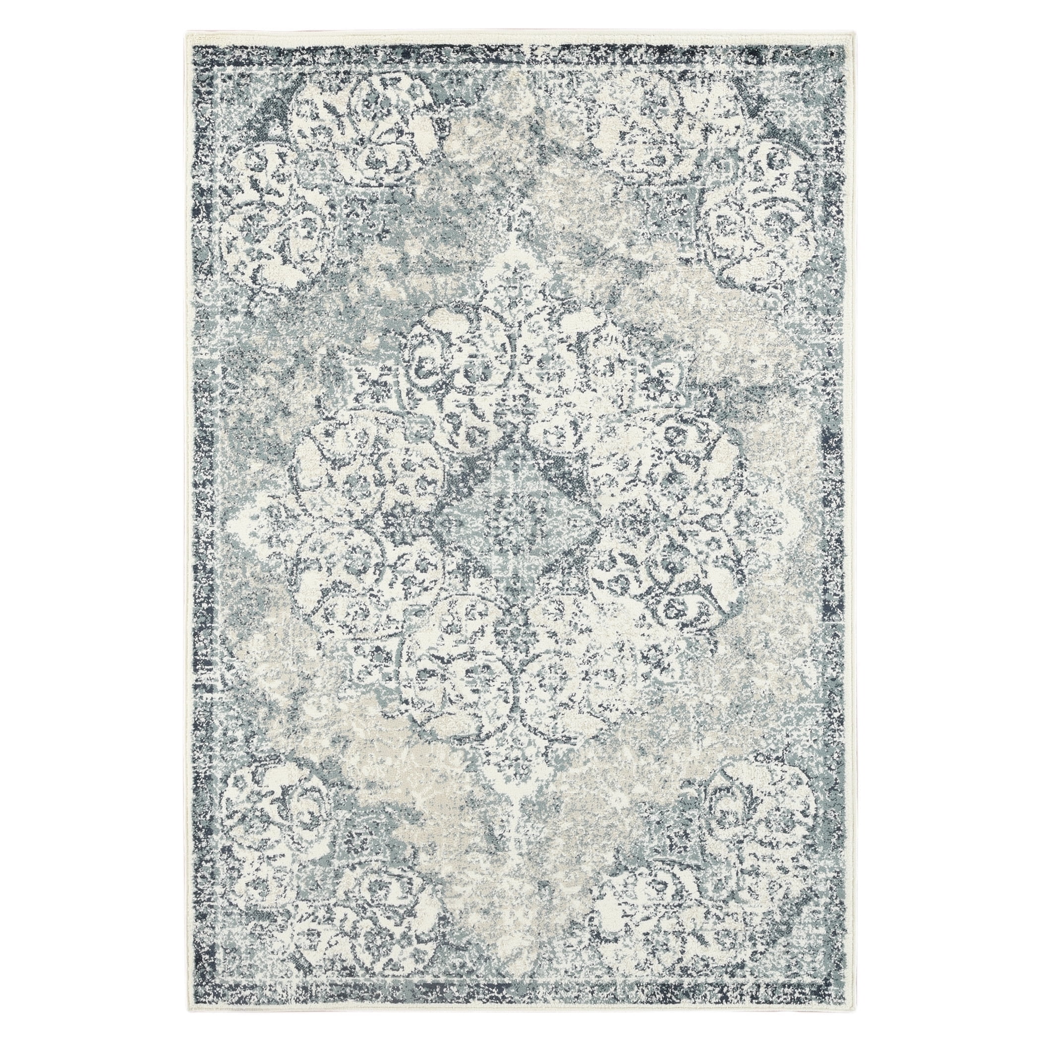 Luxee Designs Allure 8x10 Area Rug, Low Pile Medallion Rugs for Living Room, Bedroom, Kitchen ...