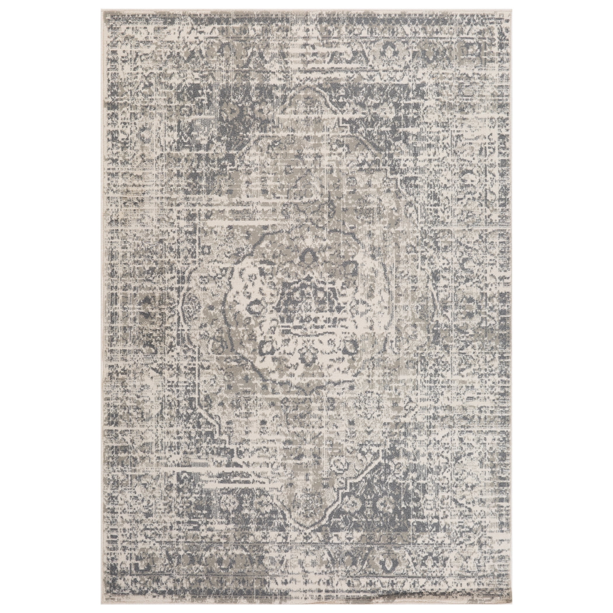 Luxee Designs Alpine 2x3 Area Rug, Low Pile Stain Resistance Medallion Rugs for Living Room ...