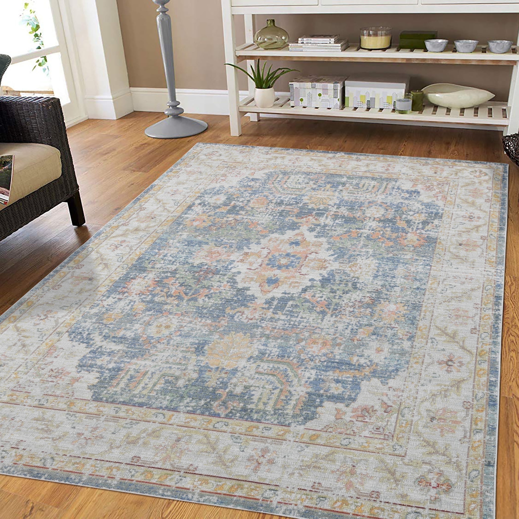 Luxee Designs Century 2x3 Area Rug, Bordered Rugs for Doorstep, Hallway ...