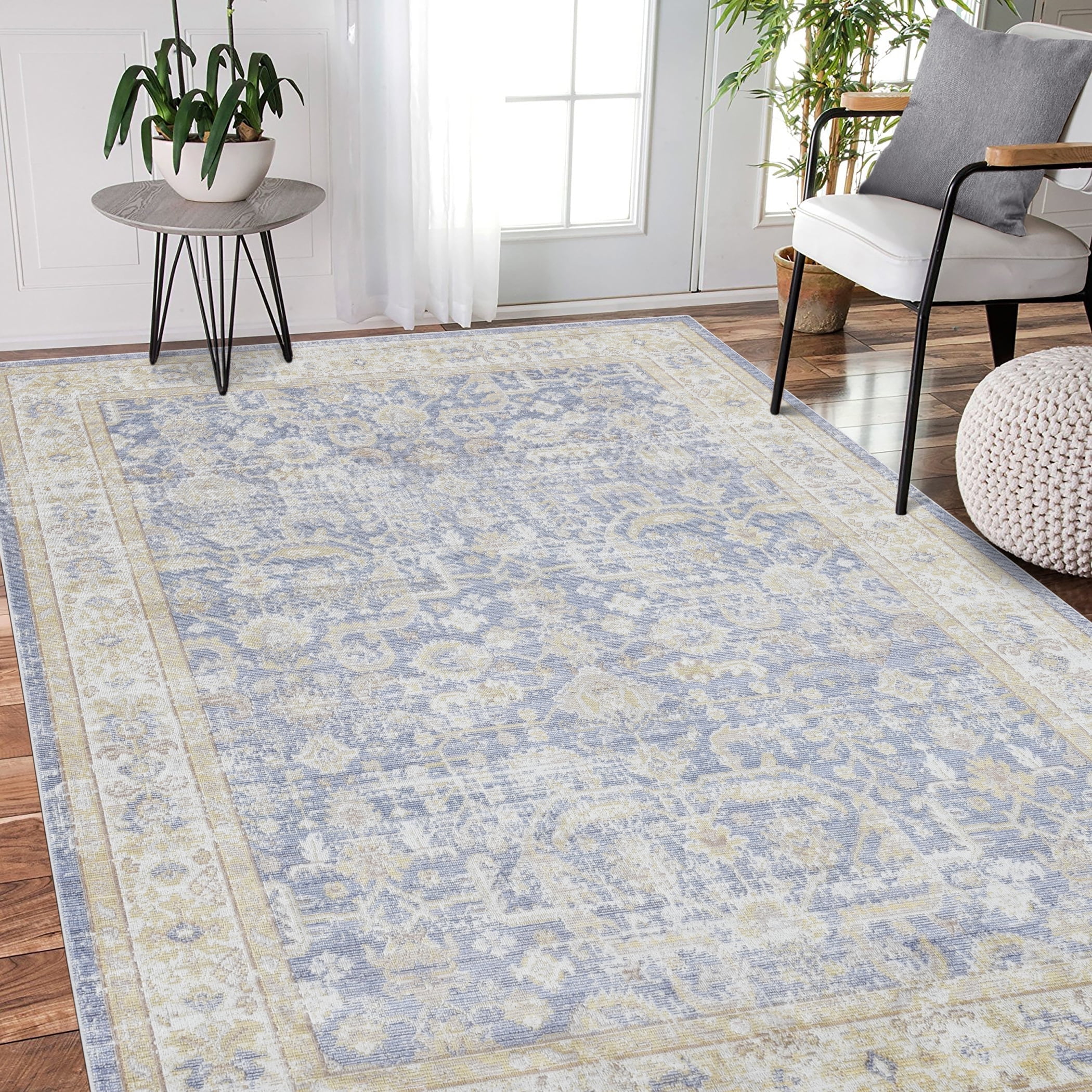 Luxee Designs Century 3x8 Runner Rug, Bordered Rugs for Doorstep ...