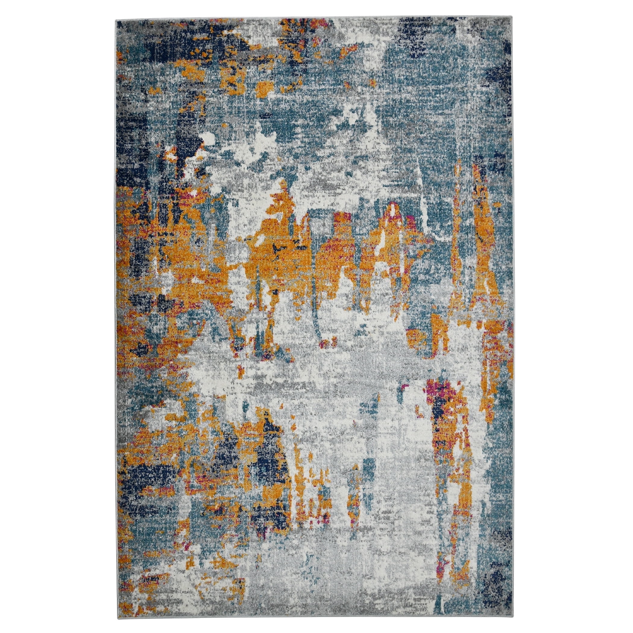 Luxee Designs Montana 2x3 Area Rug, Durable Low - Pile Abstract Pattern ...
