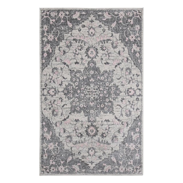 Luxee Designs Montana 3x5 Area Rug, Durable Low - Pile Medallion ...