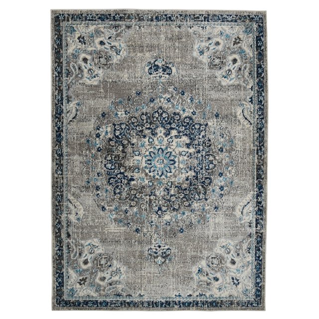 Luxee Designs Montana 5x7 Area Rug, Durable Low - Pile Medallion ...