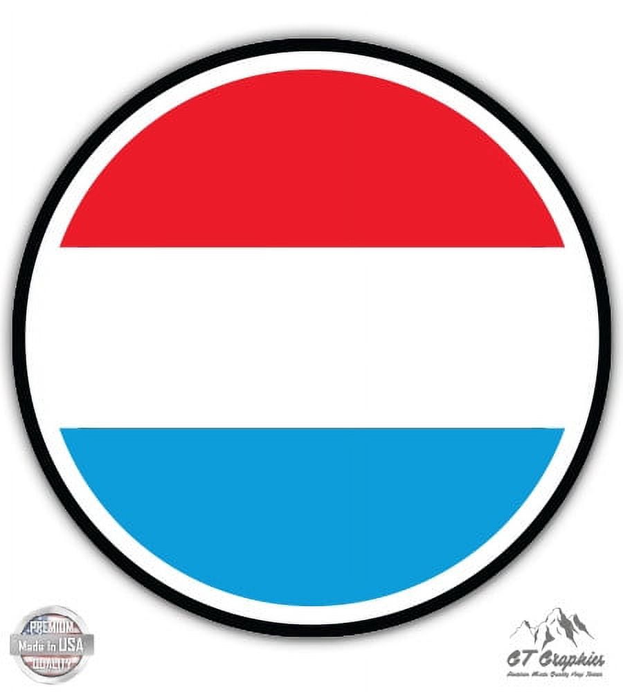 Luxembourg Flag - 8" Vinyl Sticker - For Car Laptop I-Pad - Waterproof ...