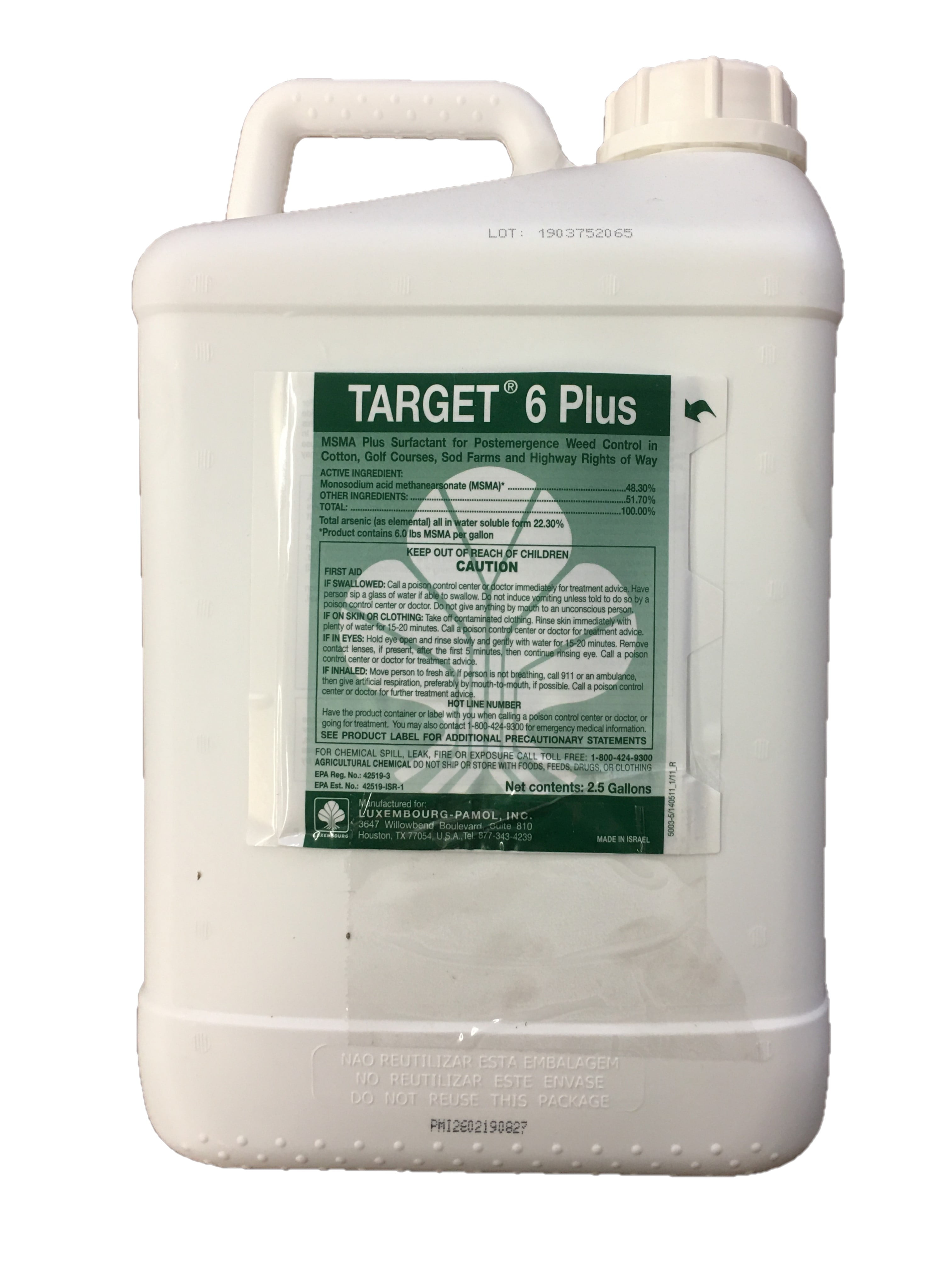 Luxembourg-Pamol Objetivo 6 Plus MSMA Herbicide: For Control of ...