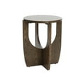 LuxenHome 20-Inch Round Wood Side Table with Walnut Finish - Walmart.com