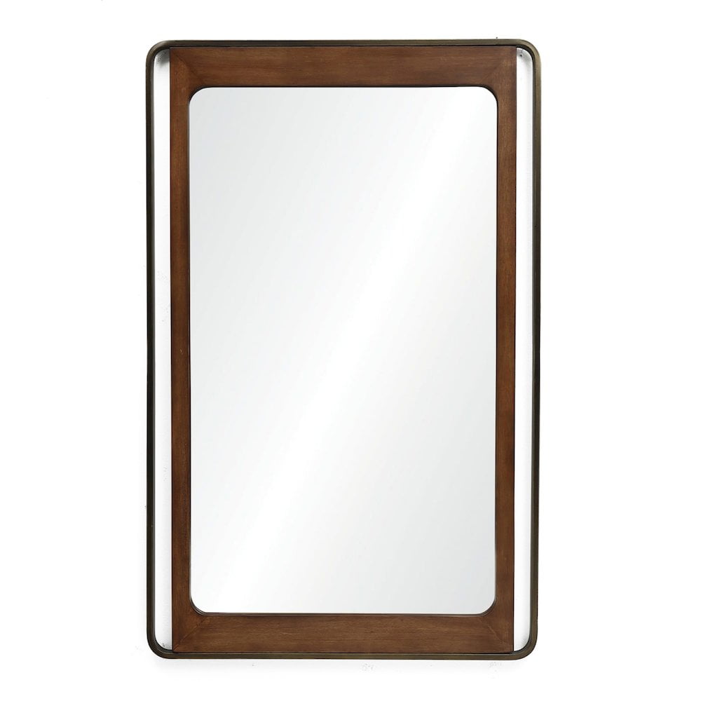 LuxenHome 45-Inch Tall Rectangular Rustic Open Metal Frame Accent Wall ...