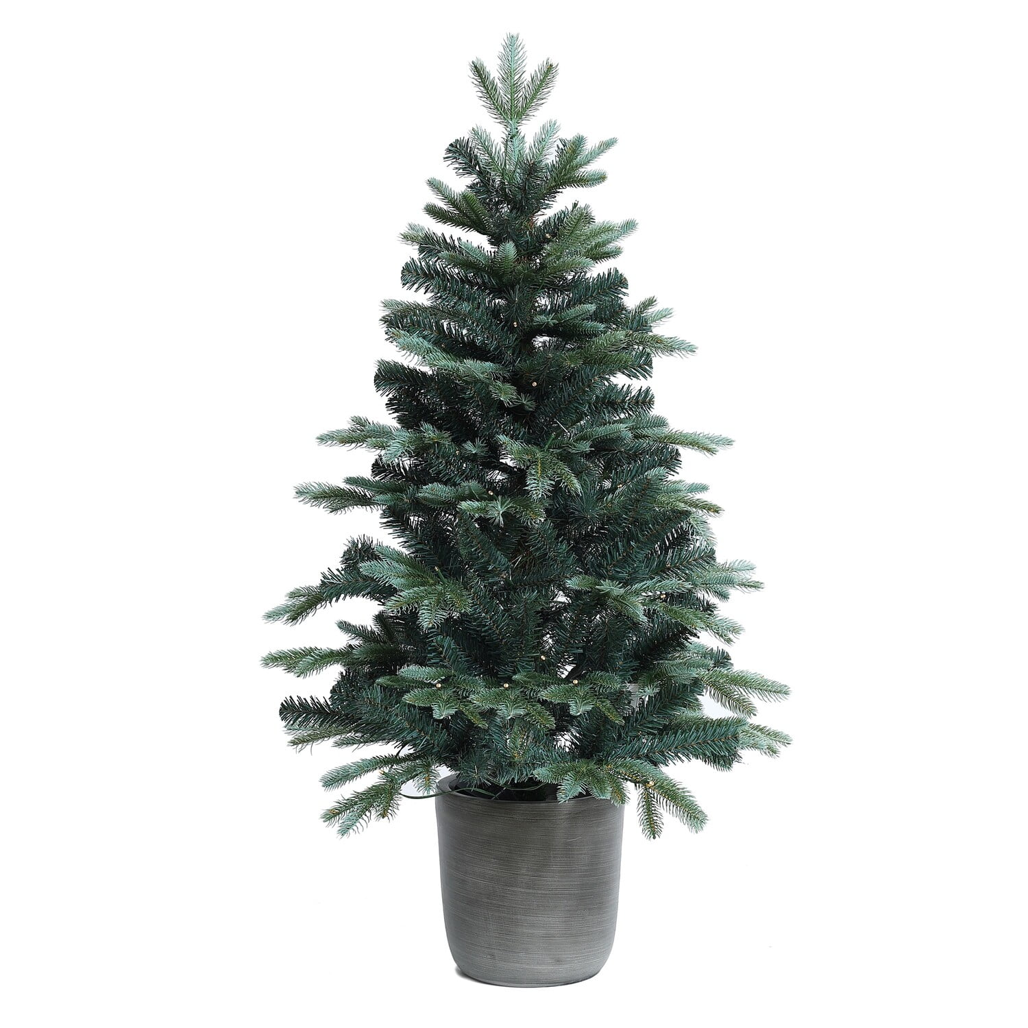 LuxenHome 4Ft Pre-Lit Potted Green Artificial Christmas Tree - Walmart.com