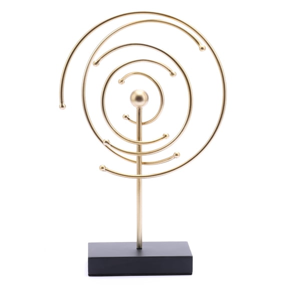 LuxenHome Gold Abstract Spiral Tabletop Decor - Walmart.com