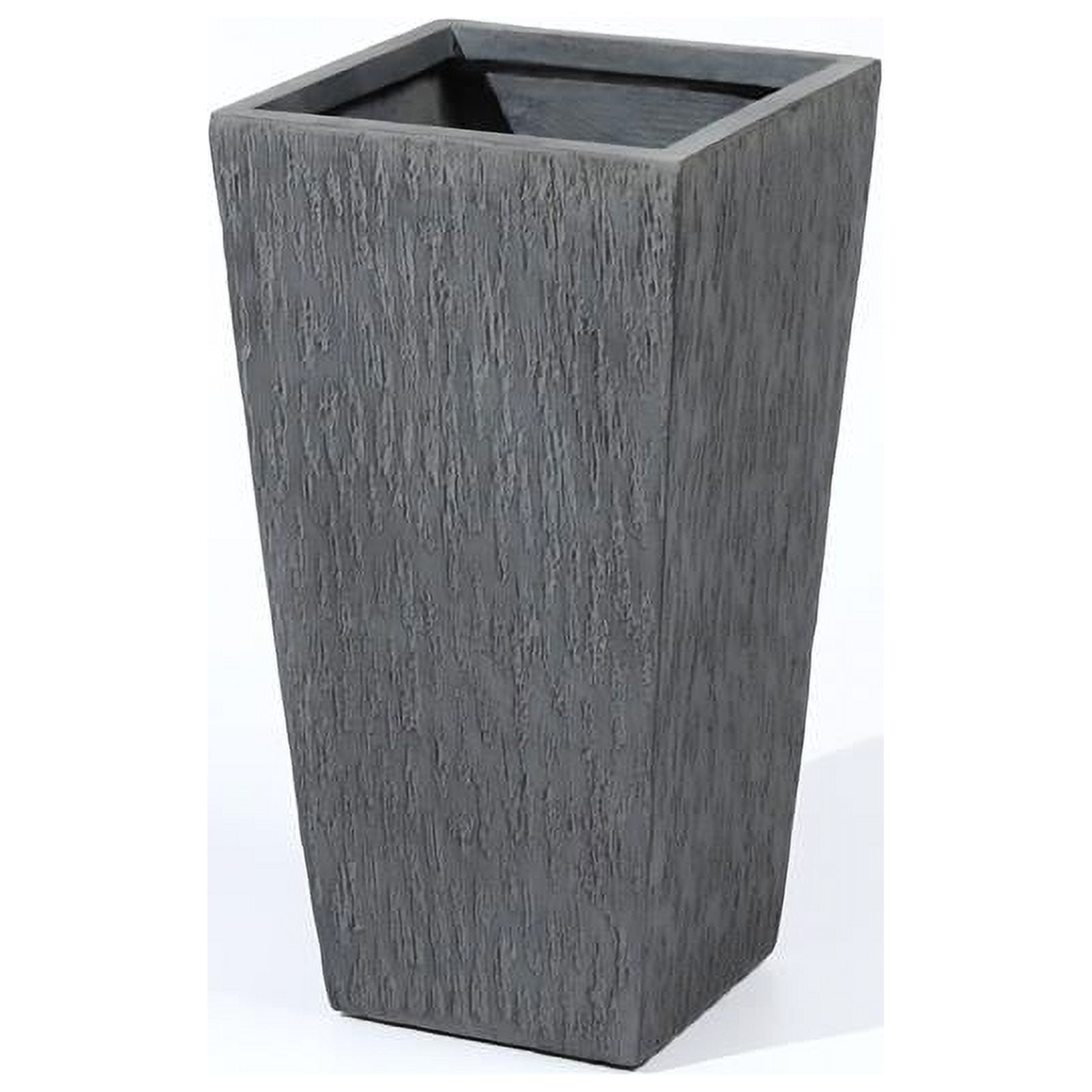 LuxenHome Gray MgO 18in. H Tapered Square Planter - Walmart.com