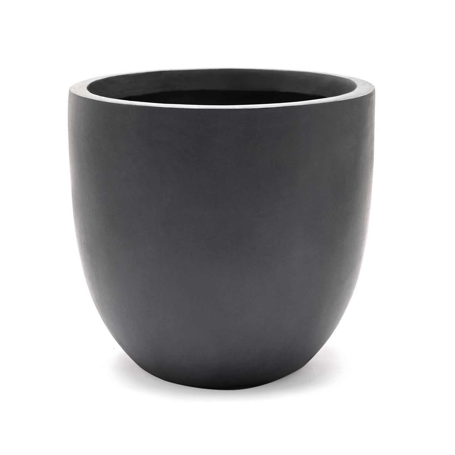 LuxenHome Gray MgO Round 9.2in. H Planter - Walmart.com