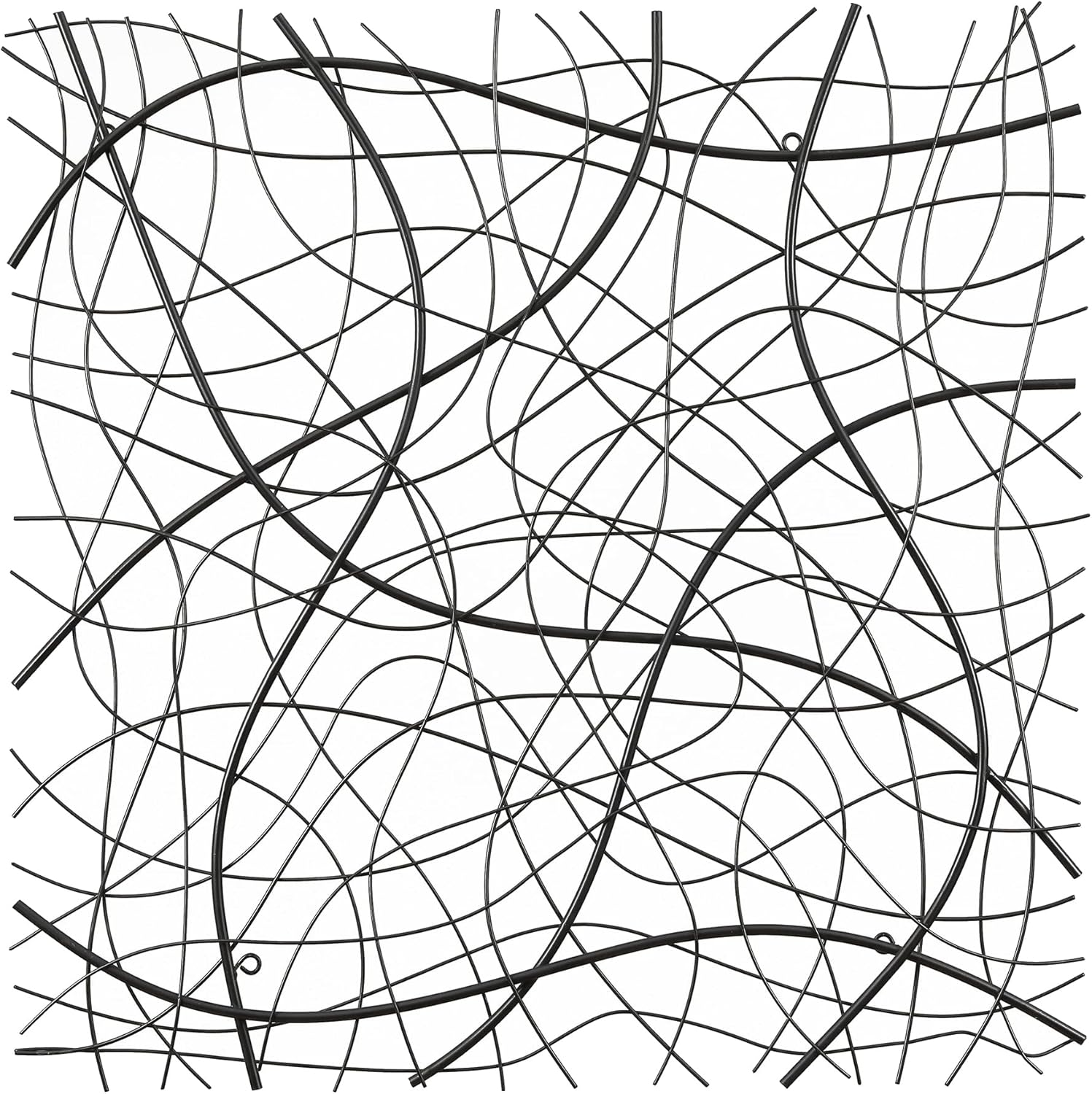 LuxenHome Large Black Abstract Square Metal Wall Decor - Walmart.com
