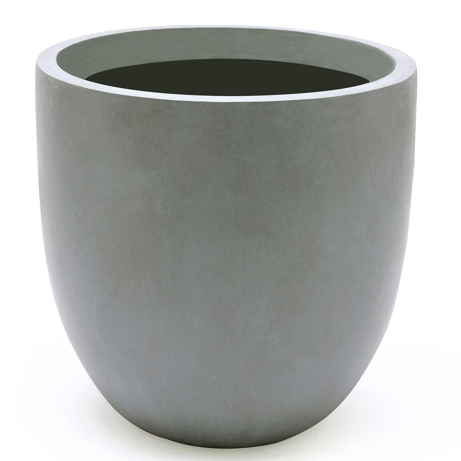 LuxenHome Light Gray MgO Round 9.2in. H Planter - Walmart.com
