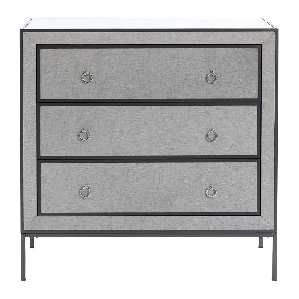 LuxenHome Modern Gray 31.5" Wide 3-Drawer Bachelor Chest - Walmart.com