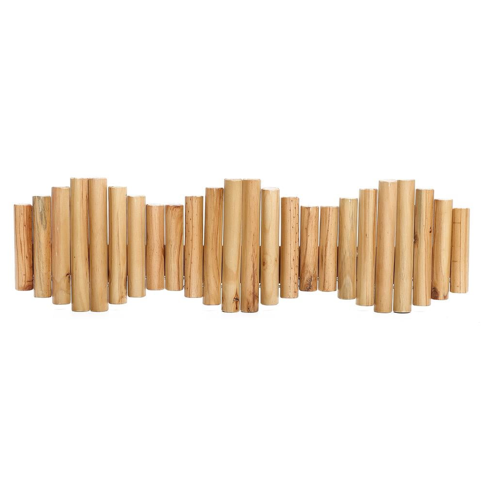 LuxenHome Natural Pine Wood Log Peg Wall-Mounted Coat Rack - Walmart.com