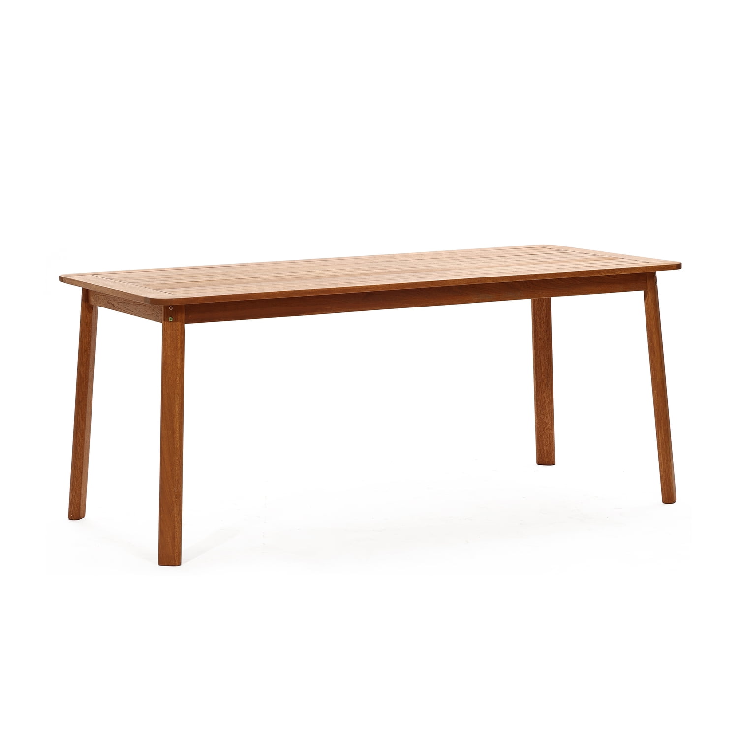 LuxenHome Outdoor Wooden Rectangular Dining Table - Walmart.com