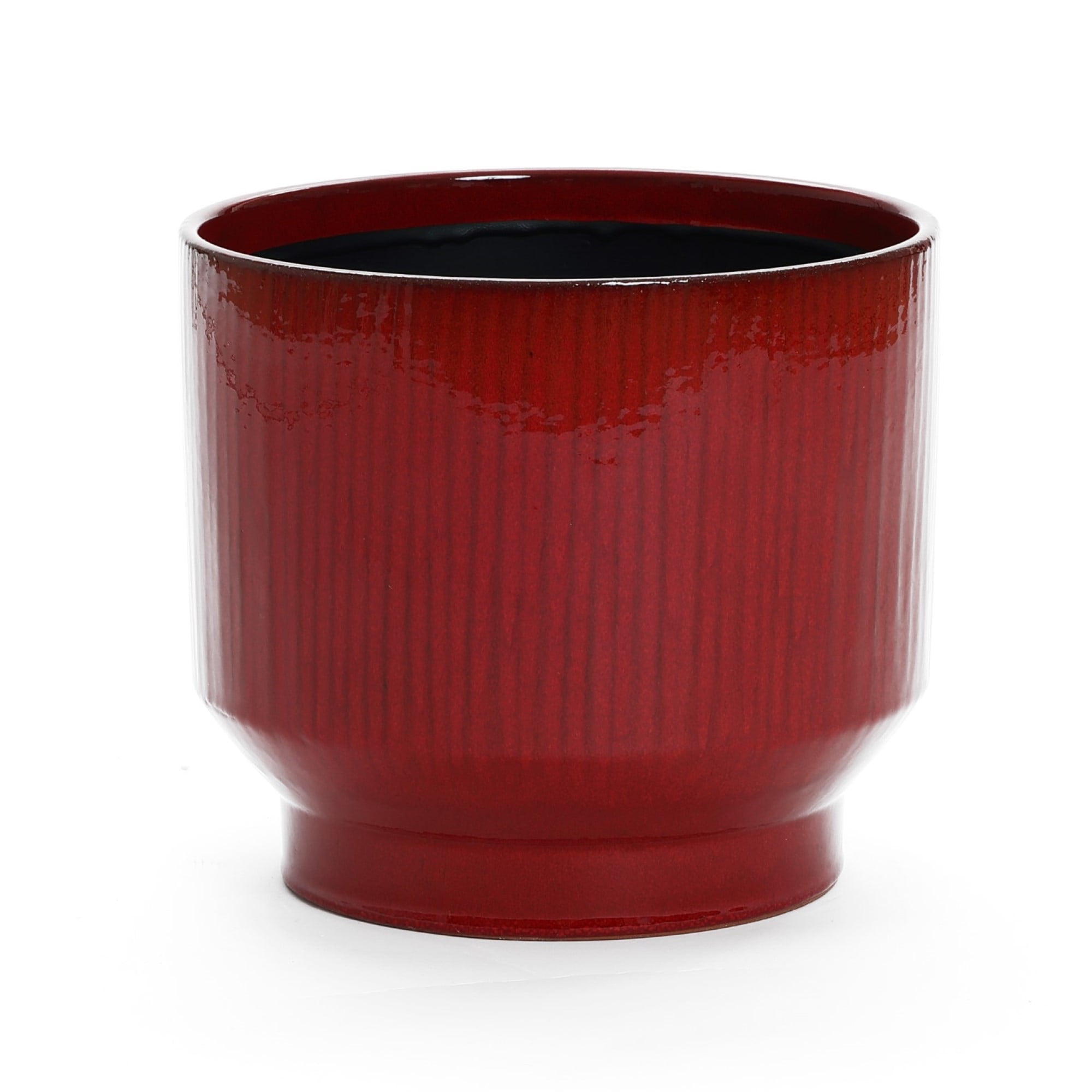 LuxenHome Red Wine 11.4-Inch Round Ceramic Planter - Walmart.com