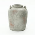 LuxenHome Rustic Old-World Gray with Brown 13.4-Inch Tall Round ...
