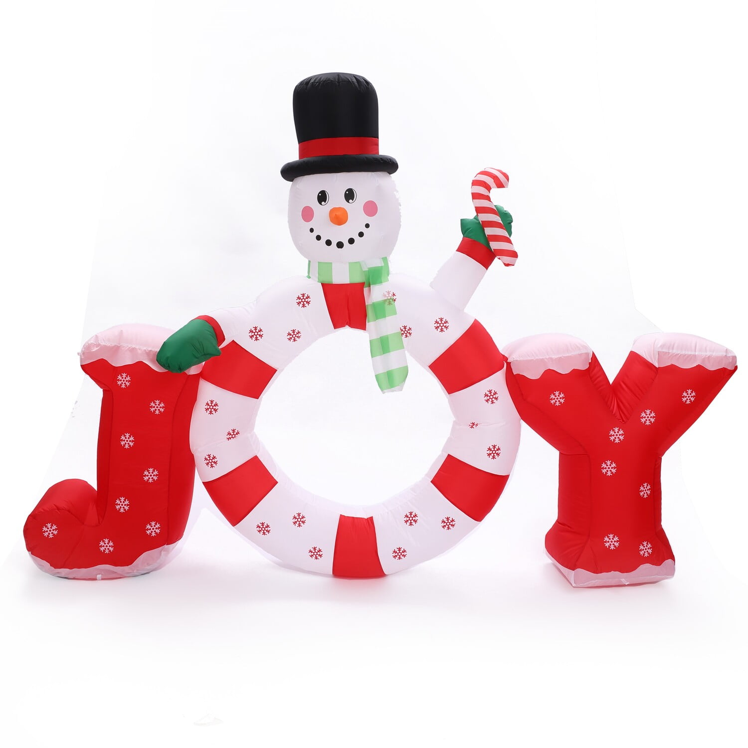 LuxenHome WHIN1617 6 ft. Snowman Joy Inflatable with LED Lights ...