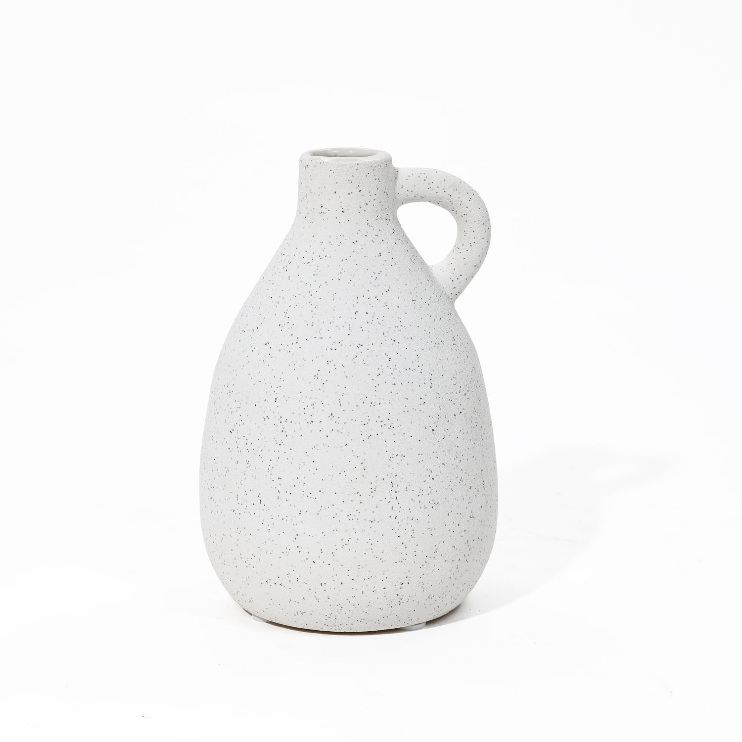 LuxenHome White Ceramic Pitcher Round Vase - Walmart.com