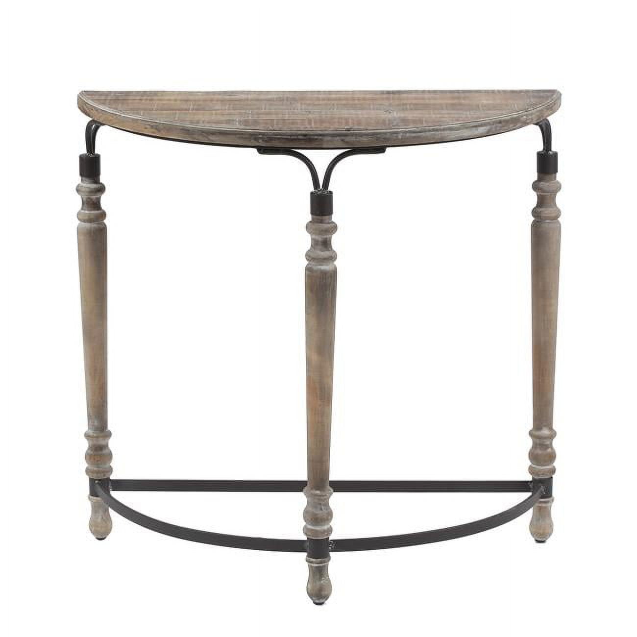 LuxenHome Wood Rustic Half Moon Entryway Table - Walmart.com