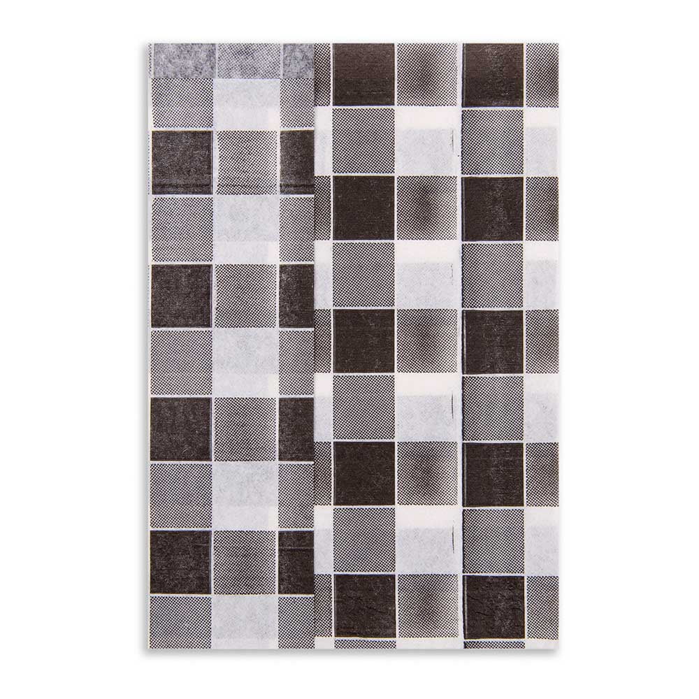Luxenap Rectangle Black Paper Napkin - Recycled Picnic Print, 1-Ply - 7 ...