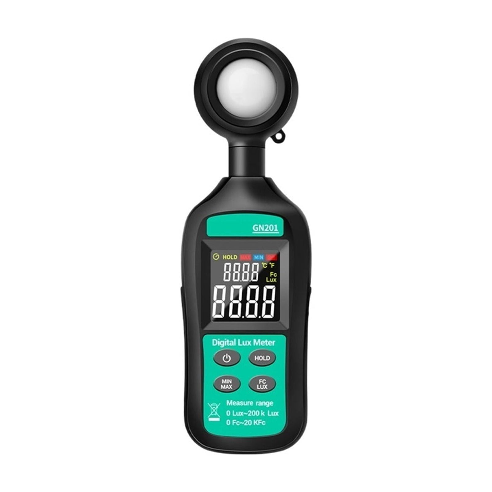 Luxmeter Digital Light Meter 200K Lux Meter Photometer UV Meter UV ...