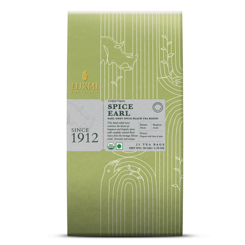 Luxmi Estates Spiced Earl Grey Tea 25 Tea Bags (50g) Pack | Certified ...
